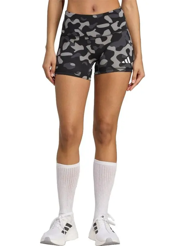 Adidas Camo Print Volleyball Shorts - Grey Three / Team Dark Grey / Black
