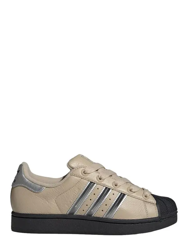 Adidas Superstar Ii Shoes - Stone Khaki / Silver Metallic / Core Black