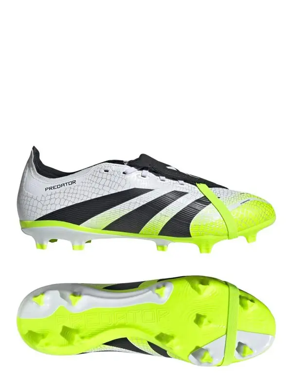 Adidas Predator League Firm/multi-ground Cleats - Cloud White / Core Black / Lucid Lemon