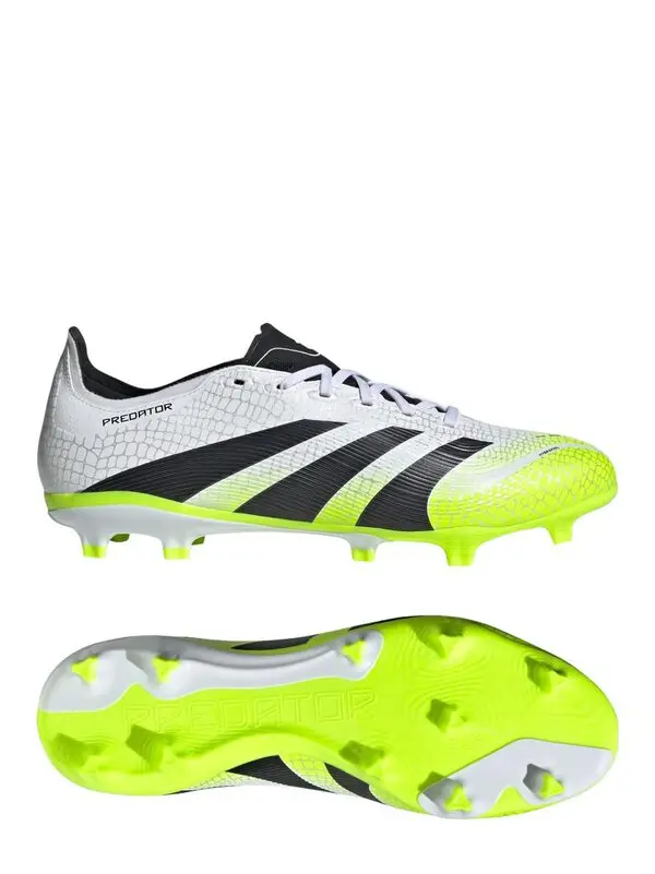 Adidas Predator League Firm/multi-ground Cleats - Cloud White / Core Black / Lucid Lemon