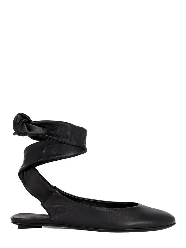 Attico Cloe Ballerina Flat - Black