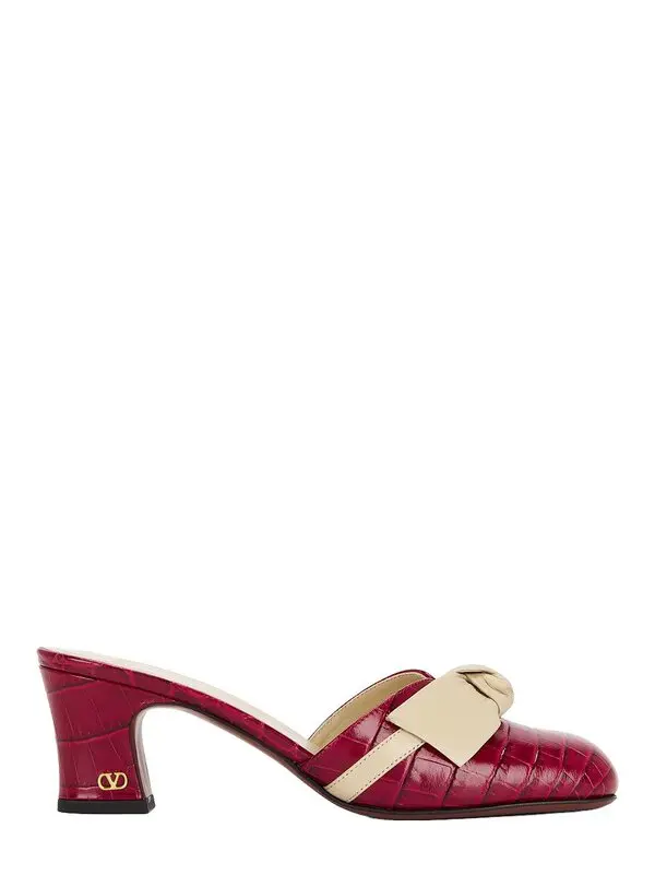 Valentino Garavani Knotty Mule - Cayenne & Dusty Beige