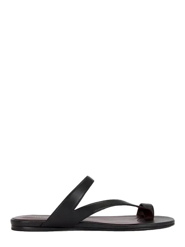 Khaite Aimee Flat Sandal - Black