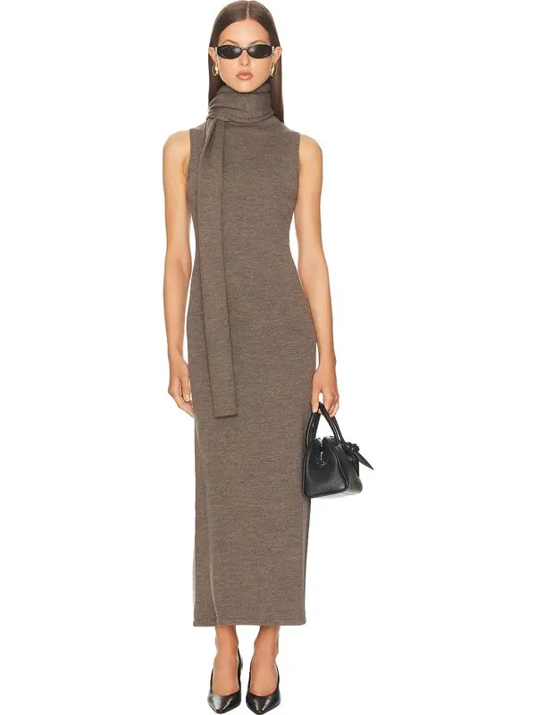 Staud Canal Midi Dress - Truffle