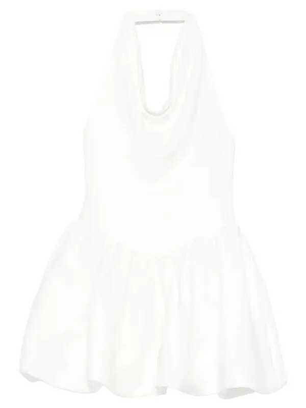 SELF-PORTRAIT Halterneck Mini Dress - White
