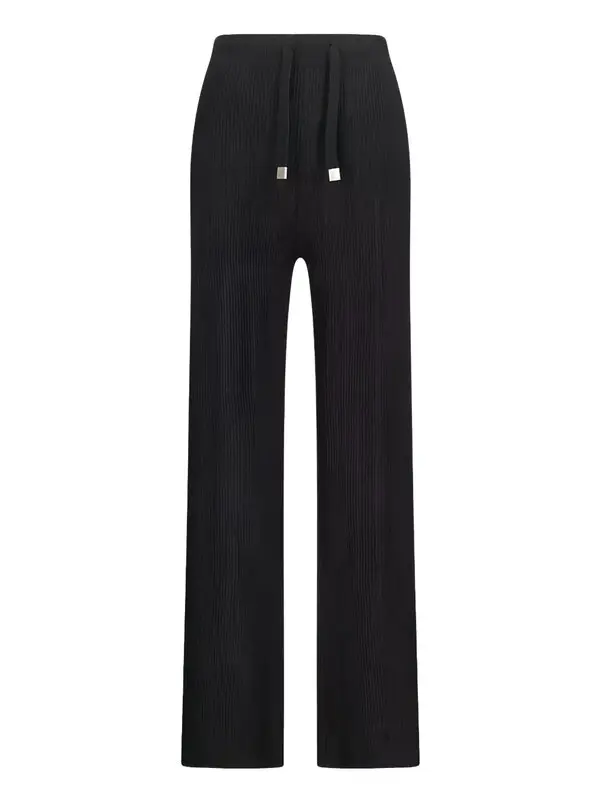 NOTSHY Ribbed Drawstring Trousers - Black