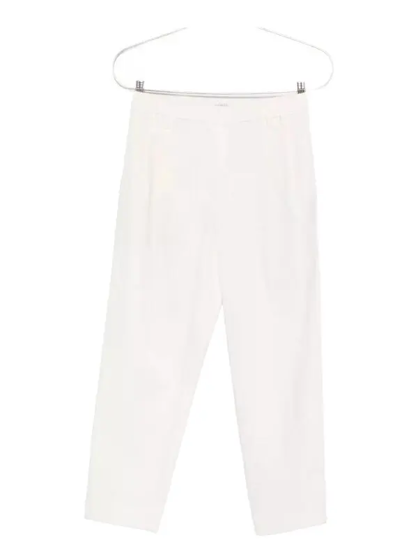 Brunello Cucinelli Pleated Cropped Trousers - White