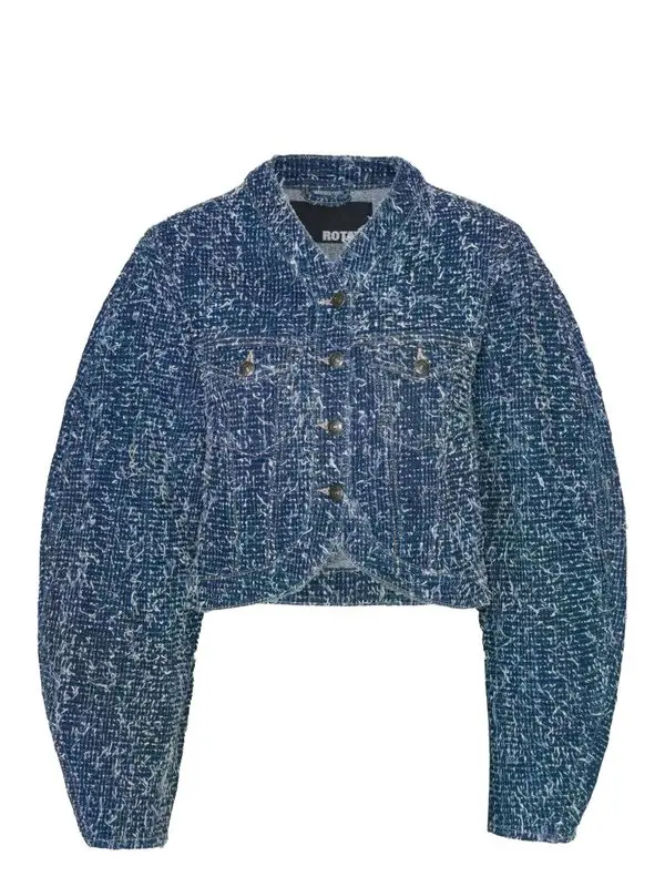 ROTATE BY BIRGER CHRISTENSEN Long-sleeve Denim Jacket - Blue