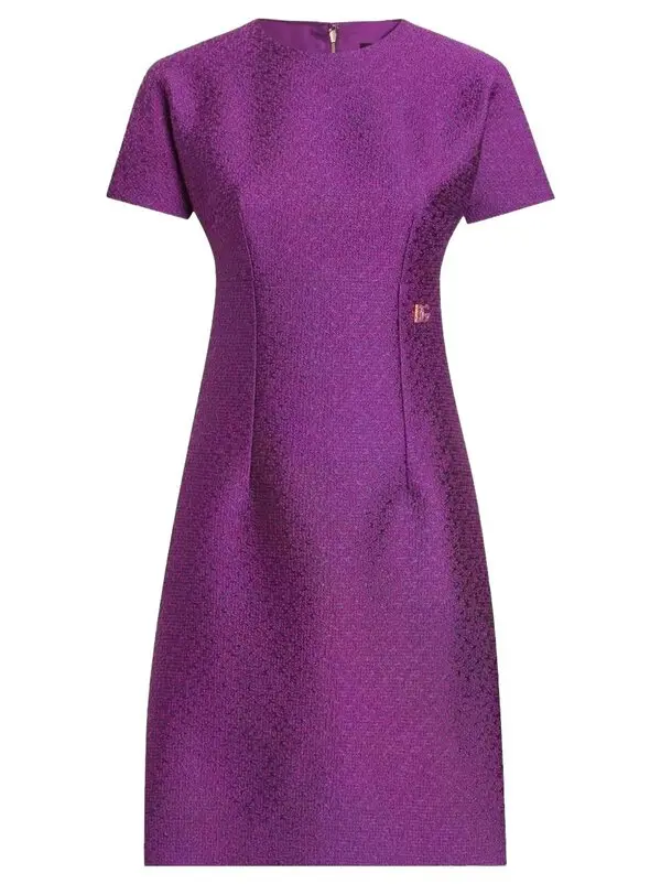 Dolce & Gabbana Dna Textured Dress - Purple