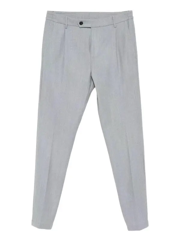 Eleventy Pleated-front Trousers - Blue