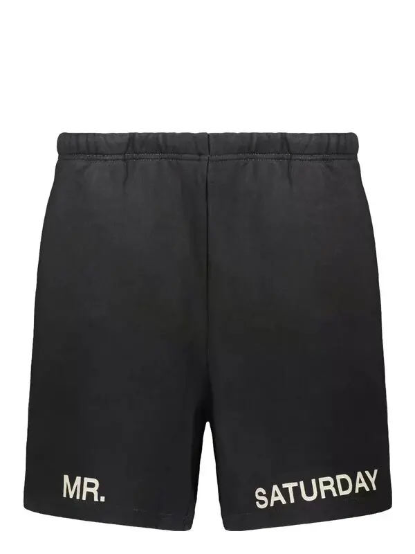 MR. SATURDAY Logo Shorts - Black