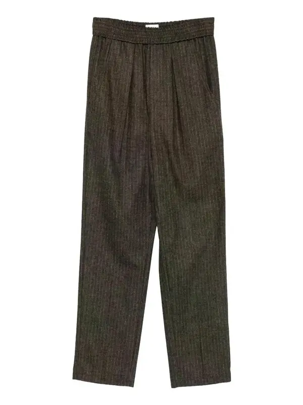 Isabel Marant Pinstripe Elastic-waist Trousers - Brown