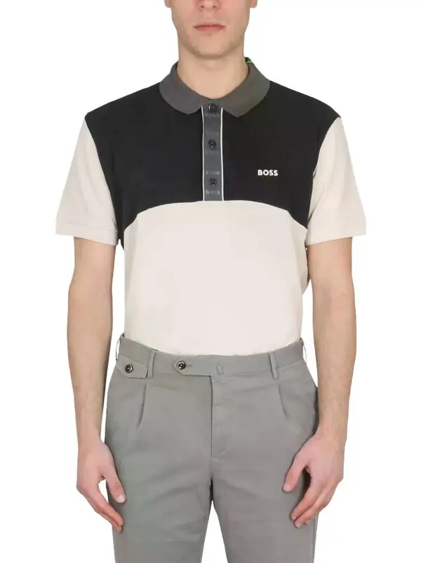 BOSS Colour-block Polo Shirt - Neutrals
