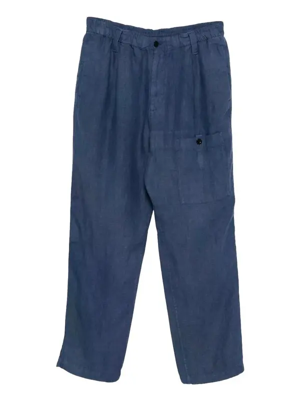 C.P. COMPANY Linen Trousers With Pocket Detail - Blue