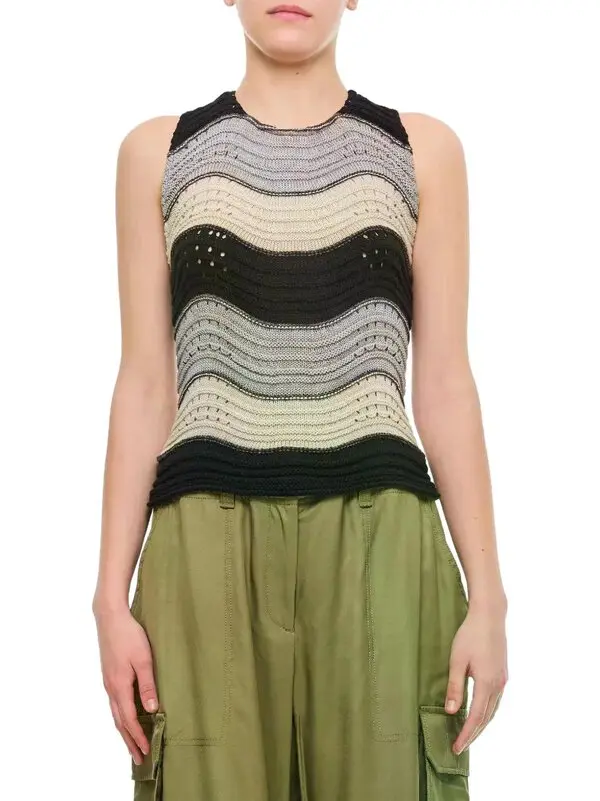 VITELLI Wave-pattern Top - Neutrals