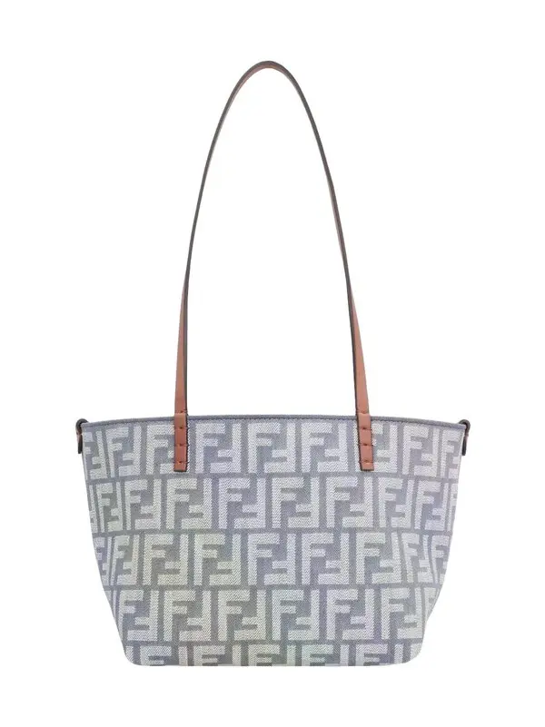 Fendi Small Roll Ff-logo Tote Bag - Blue