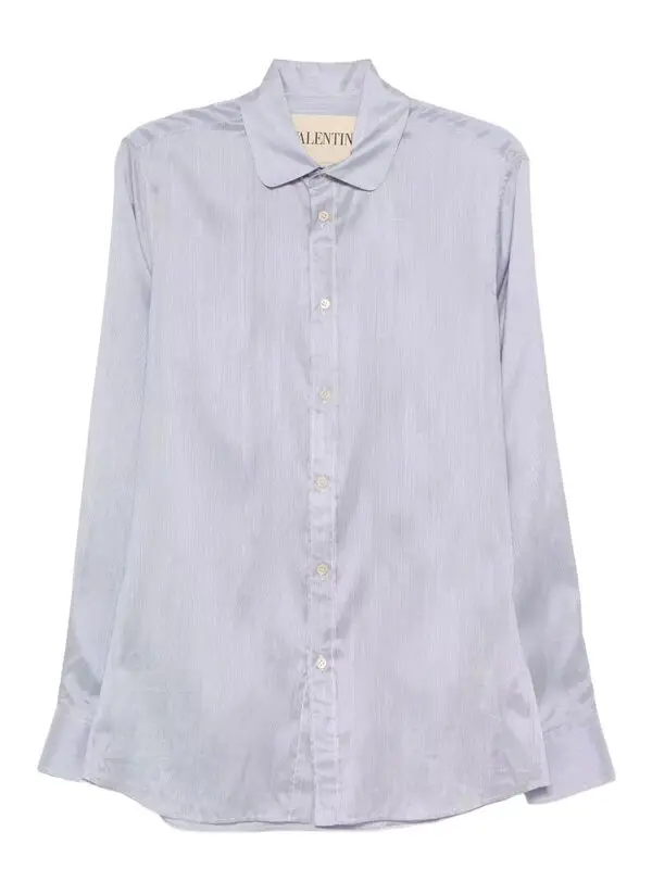 Valentino Garavani Striped Silk Shirt - Blue