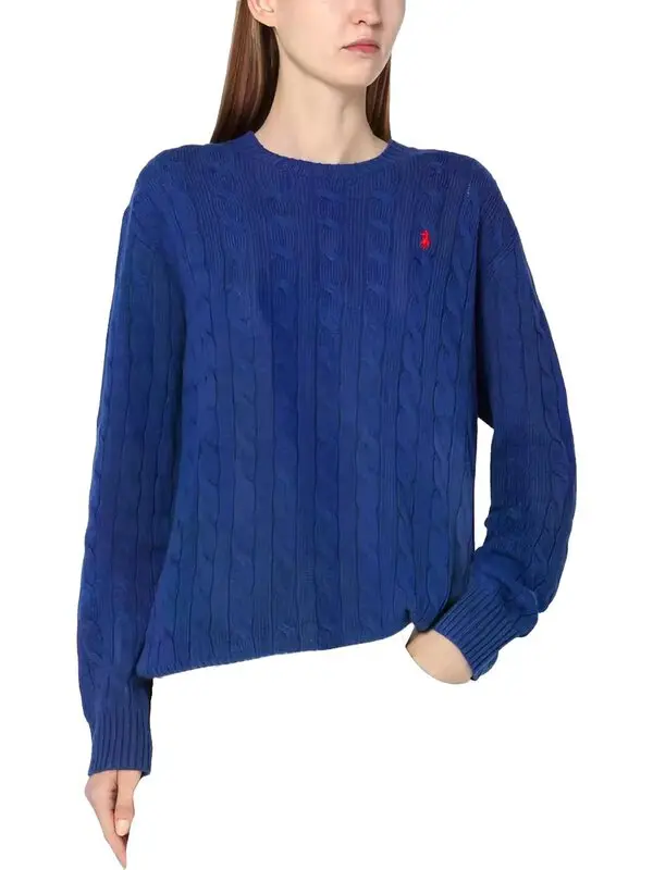 Polo Ralph Lauren Cable-knit Crewneck Sweater - Blue