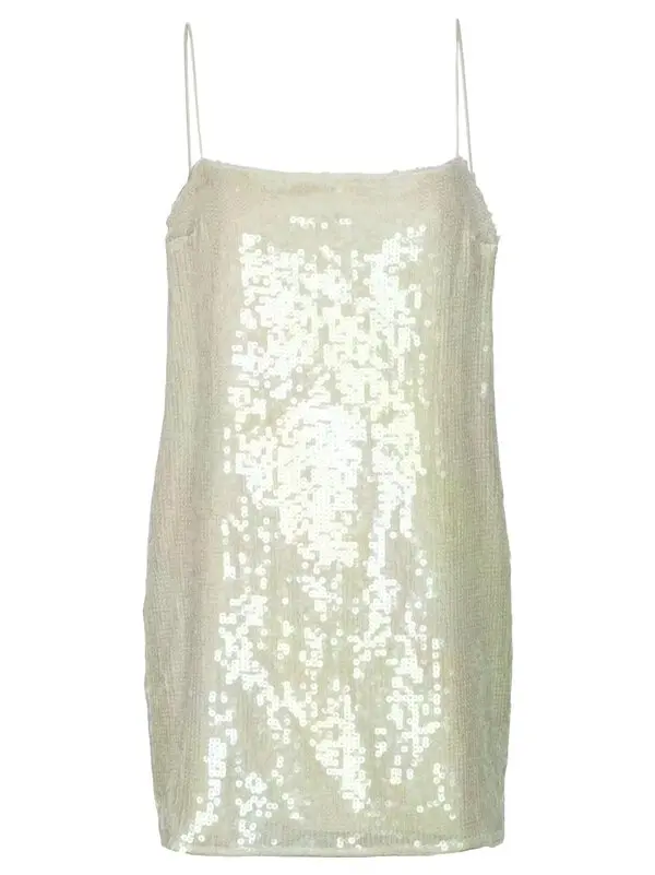ROTATE BY BIRGER CHRISTENSEN Sequin-embellished Mini Dress - Neutrals