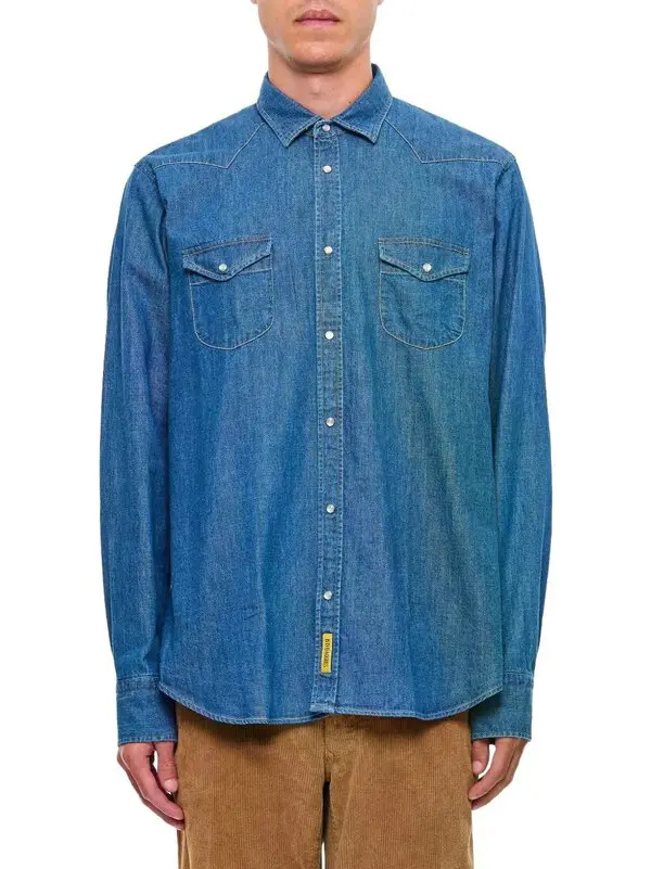 B.D.BAGGIES Button-fastening Chest-pocket Shirt - Blue