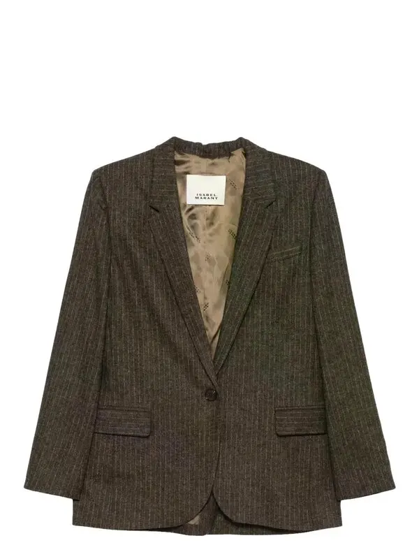 Isabel Marant Pinstripe Single-breasted Blazer - Brown