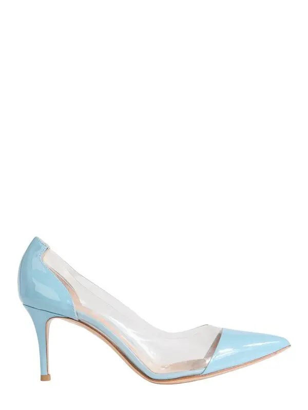 GIANVITO ROSSI Plexi 70 Patent-leather And Pvc Pumps - Sky Blue