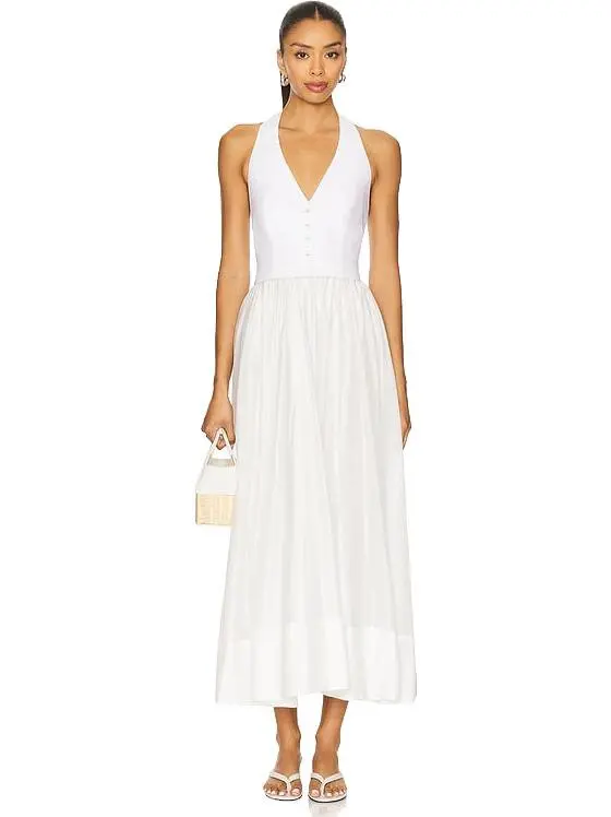CAMILA COELHO Lino Midi Dress - Bone