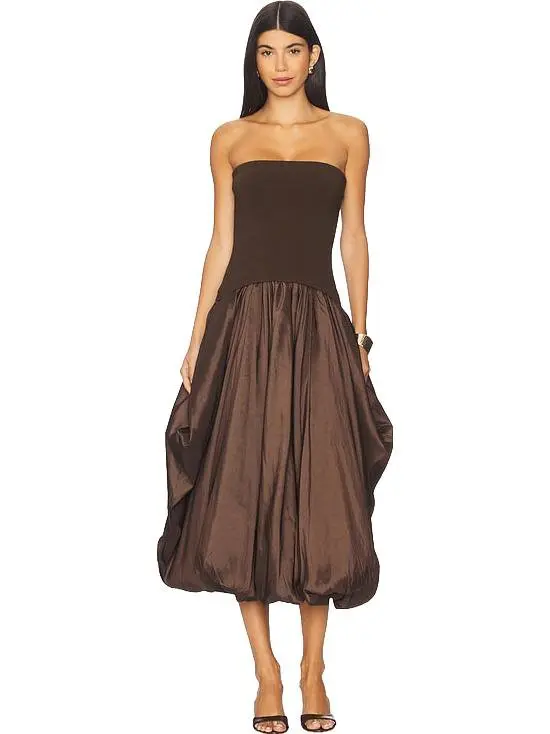 Simkhai Izzy Midi Dress - Cocoa