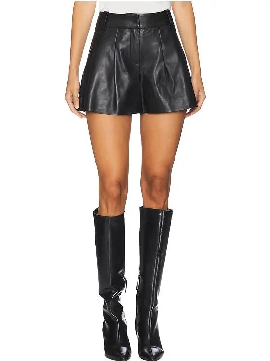 IRO PARIS Periz Leather Mini Skirt - Black