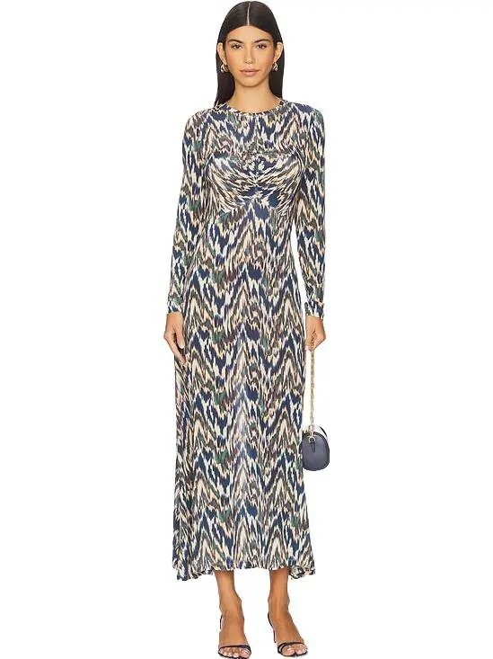 Ulla Johnson Naia Long Sleeve Ruched Midi Dress - Riverslate