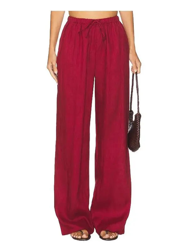 AEXAE Drawstring Pant - Burgundy