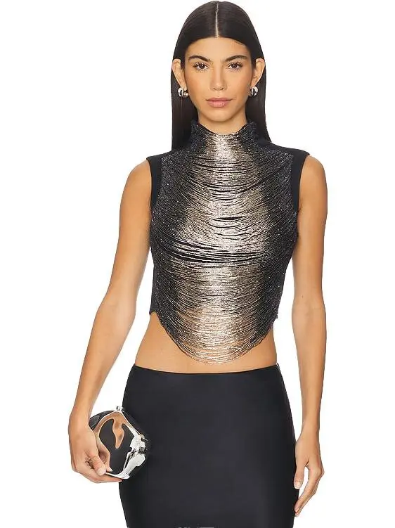 Cult Gaia Taraji Sleeveless Top - Black