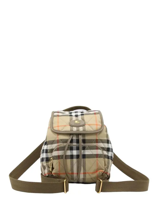 Burberry Backpack With Iconic Print - Beige