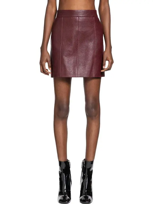 Chloé Leather Skirt - Brown
