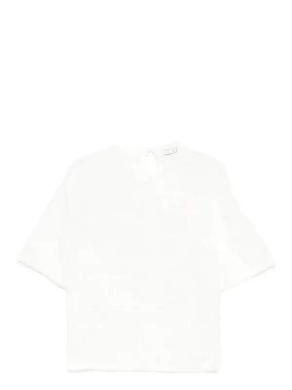 IRO PARIS Frayed-edge Tweed T-shirt - White