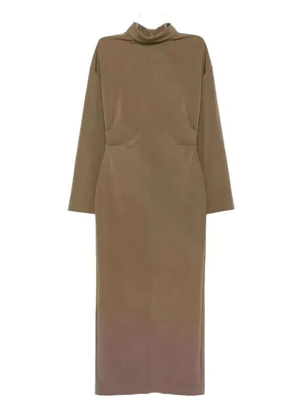 Nanushka Jamson Draped Turtleneck Midi Dress - Green