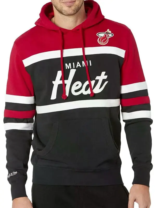 Mitchell & Ness Nba Miami Heat Head Coach Hoodie - Red