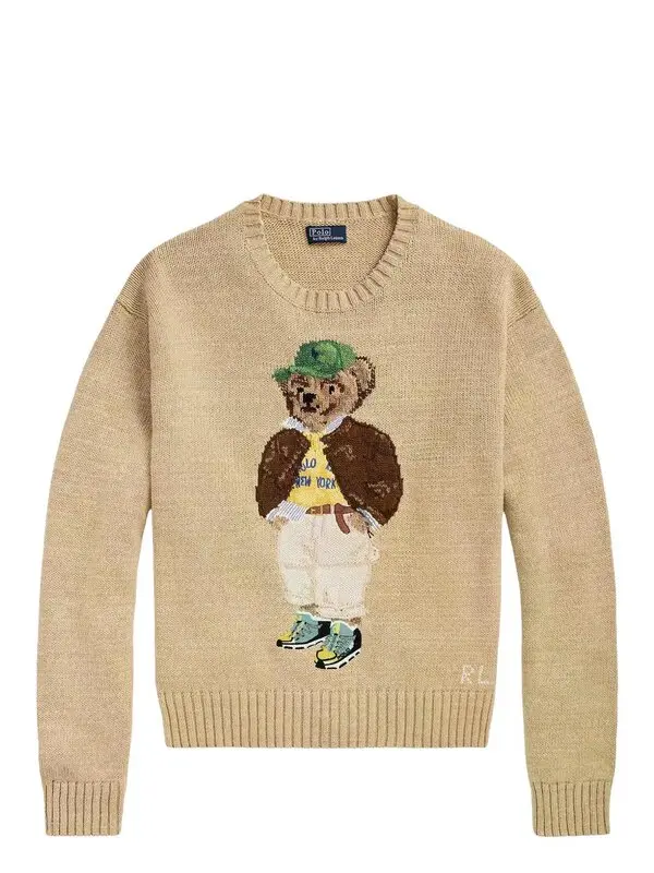 Polo Ralph Lauren Polo Bear Intarsia-knit Sweater - Neutrals