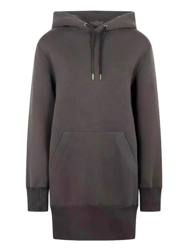 Sacai Ribbed-edge Hoodie - Brown