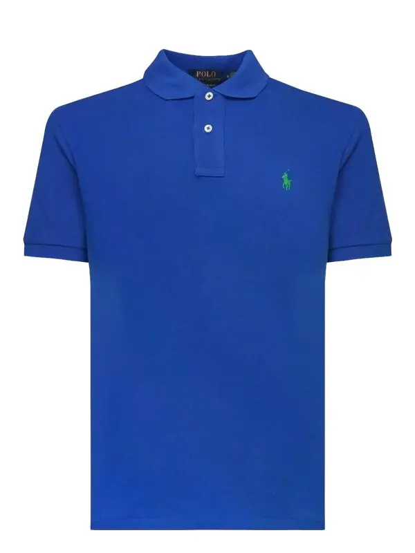 Polo Ralph Lauren Embroidered-logo Polo Shirt - Blue