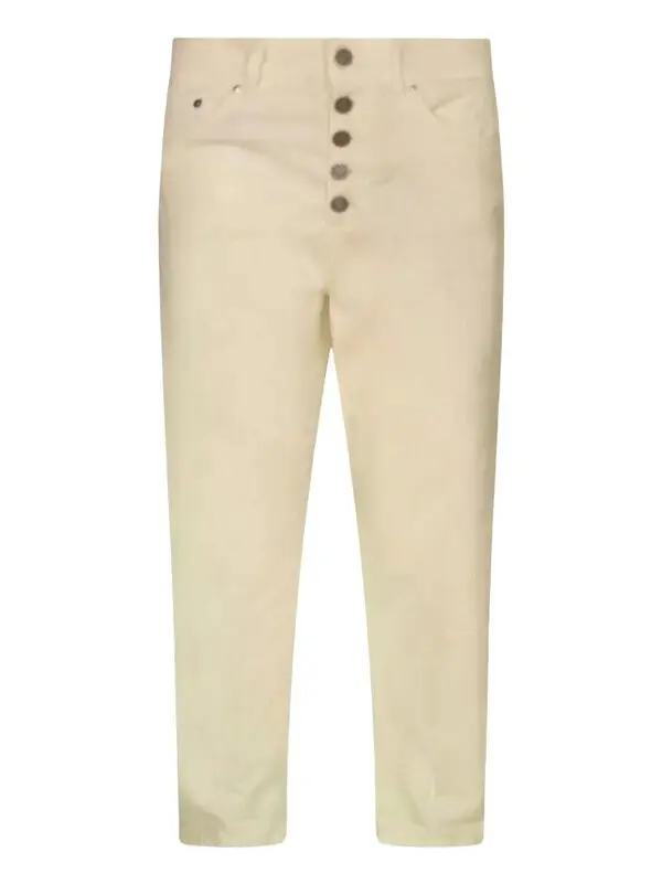 DONDUP Logo-patch Trousers - Neutrals