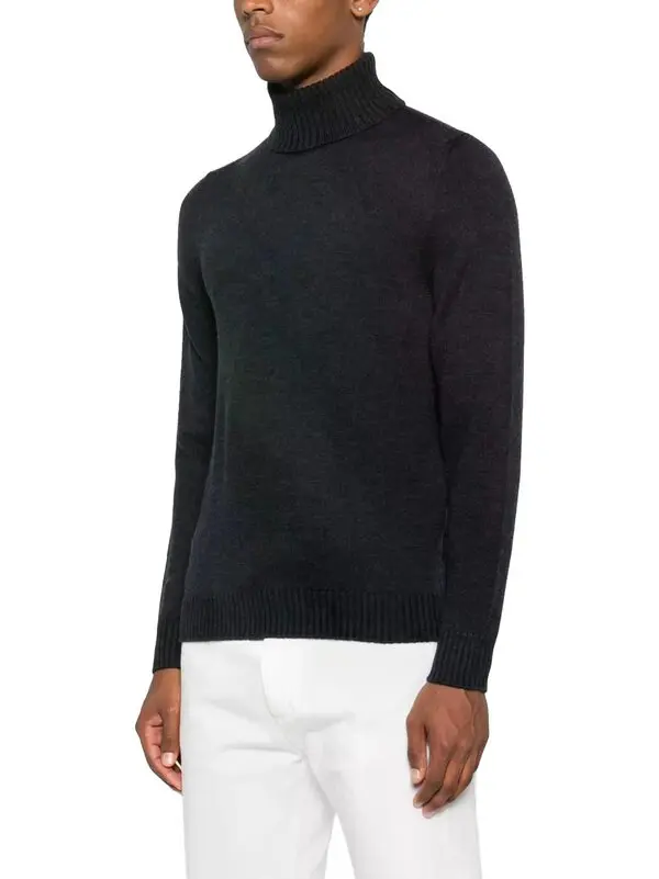 DRUMOHR Ribbed Turtleneck Sweater - Grey