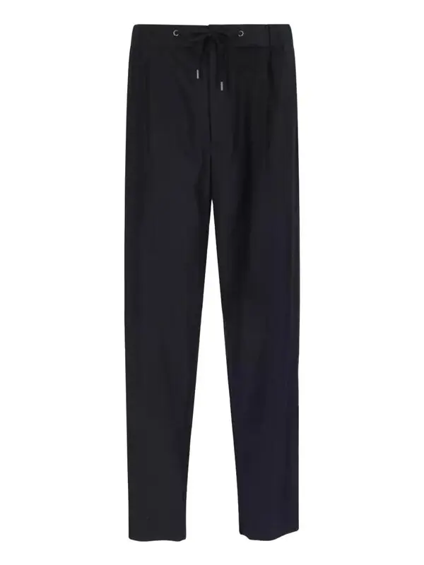 Giorgio Armani Pleated Drawstring Trousers - Black