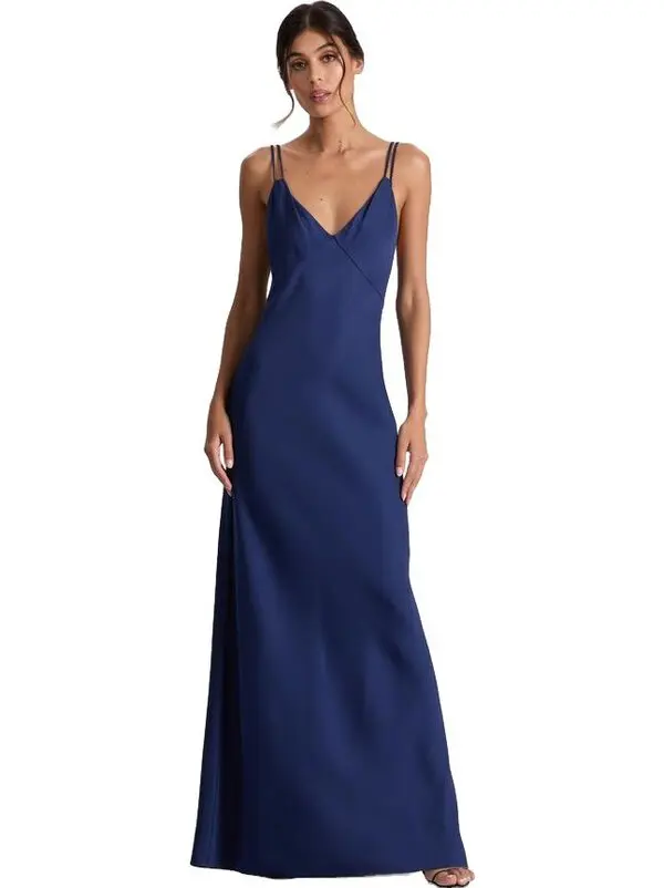Alice + Olivia Kiro Maxi Slip Dress - Navy