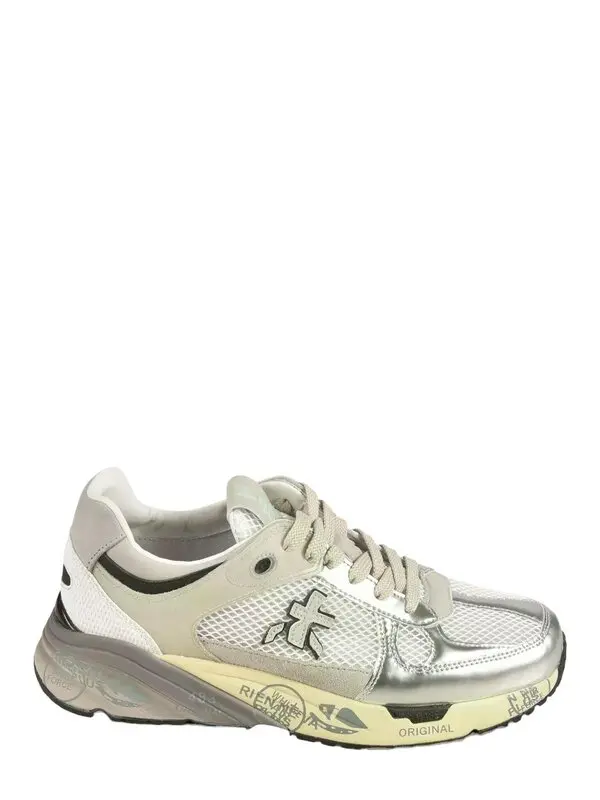 Premiata Mased Metallic-panel Sneakers - Silver