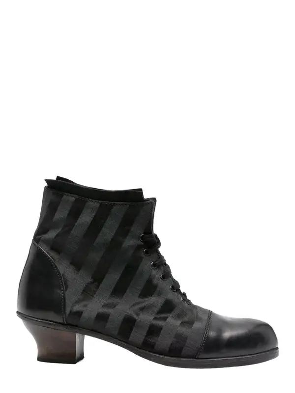MUNOZ VRANDECIC 45mm Striped Lace-up Boots - Black
