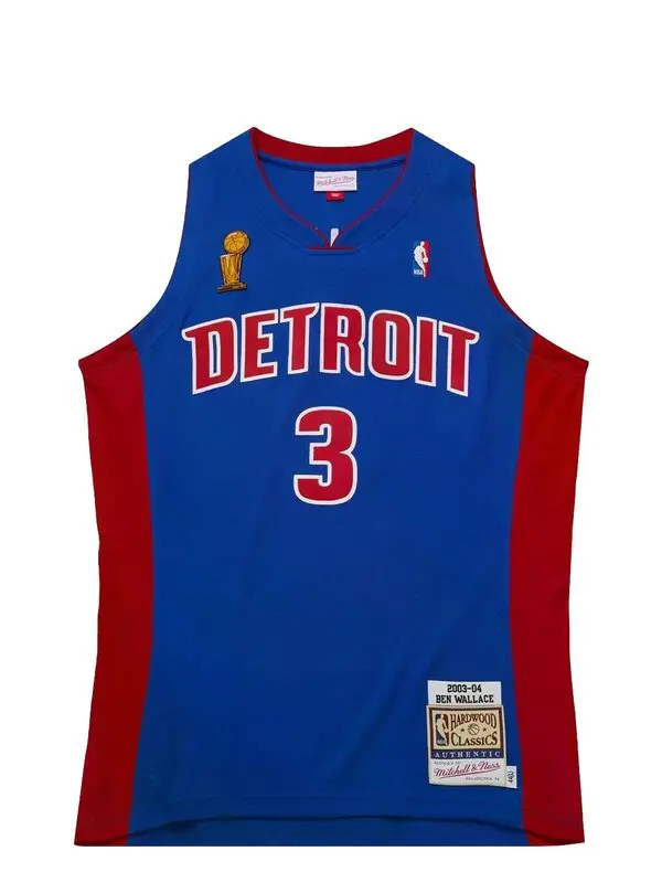 Mitchell & Ness Pistons 2003 Ben Wallace Jersey - Blue