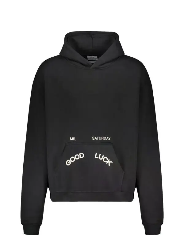 MR. SATURDAY Logo-print Hoodie - Black