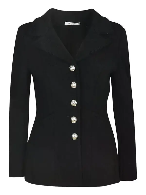 CHARLOTT Embellished-buttons Jacket - Black