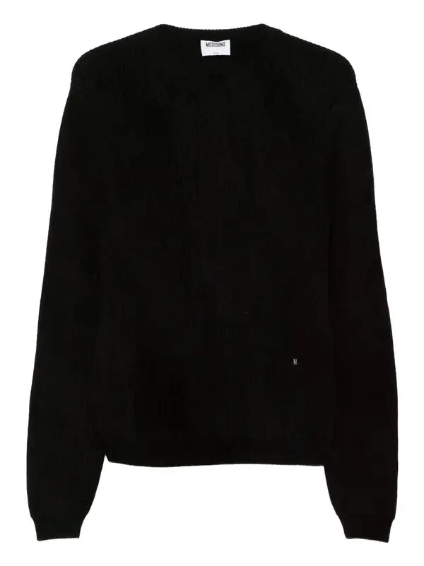 Moschino Ribbed-knit Sweater - Black